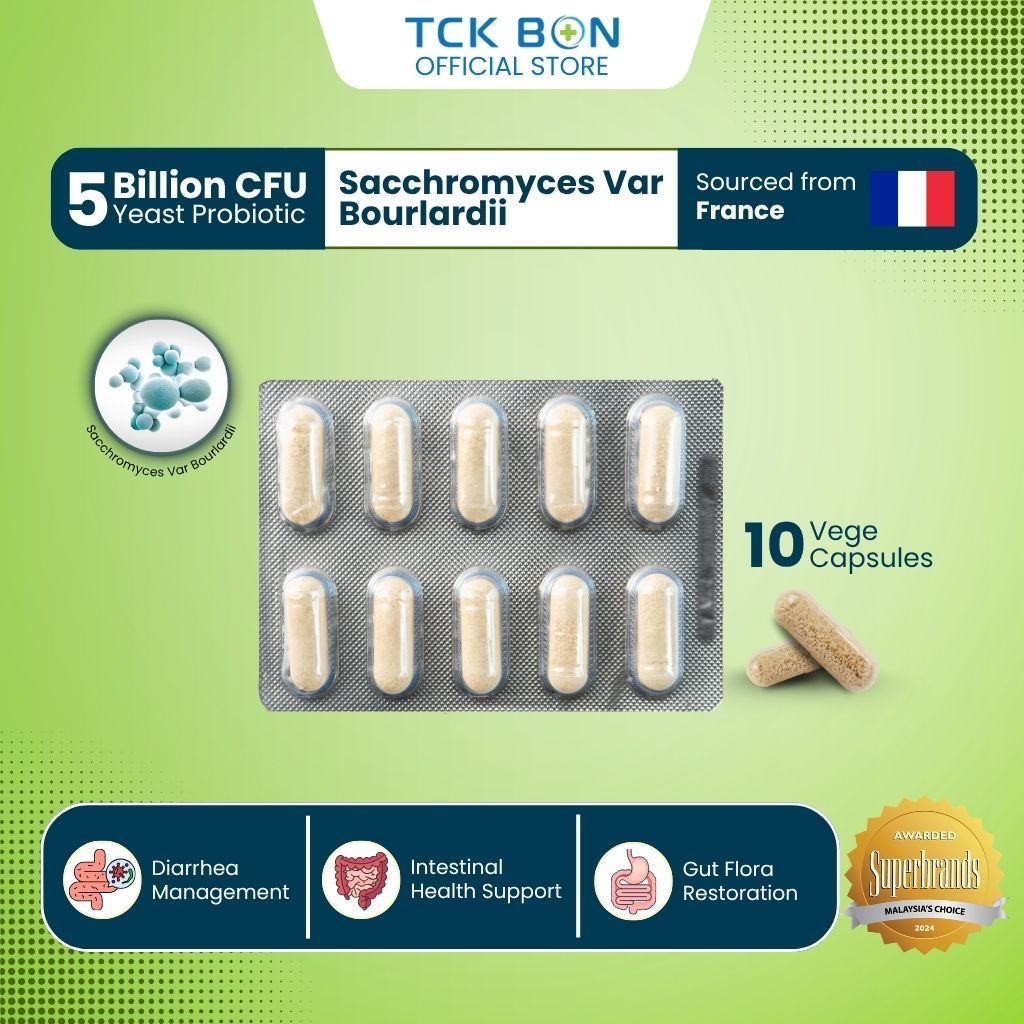 TCK BON Probio-D™ (10 Capsules x 1 Blister) | Yeast Probiotics for gut ...