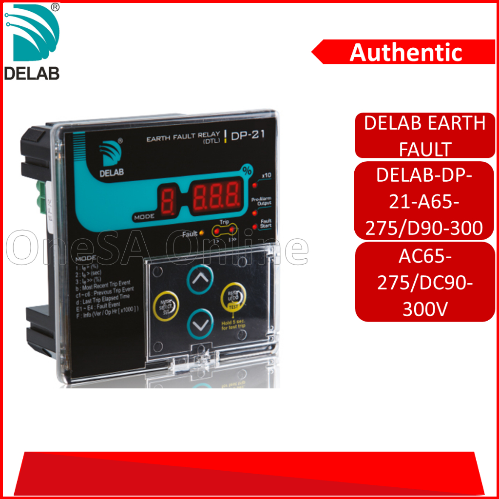DELAB EARTH FAULT RELAY DTL AC65-275/DC90-300V(DP-21,DP-23) | Shopee ...