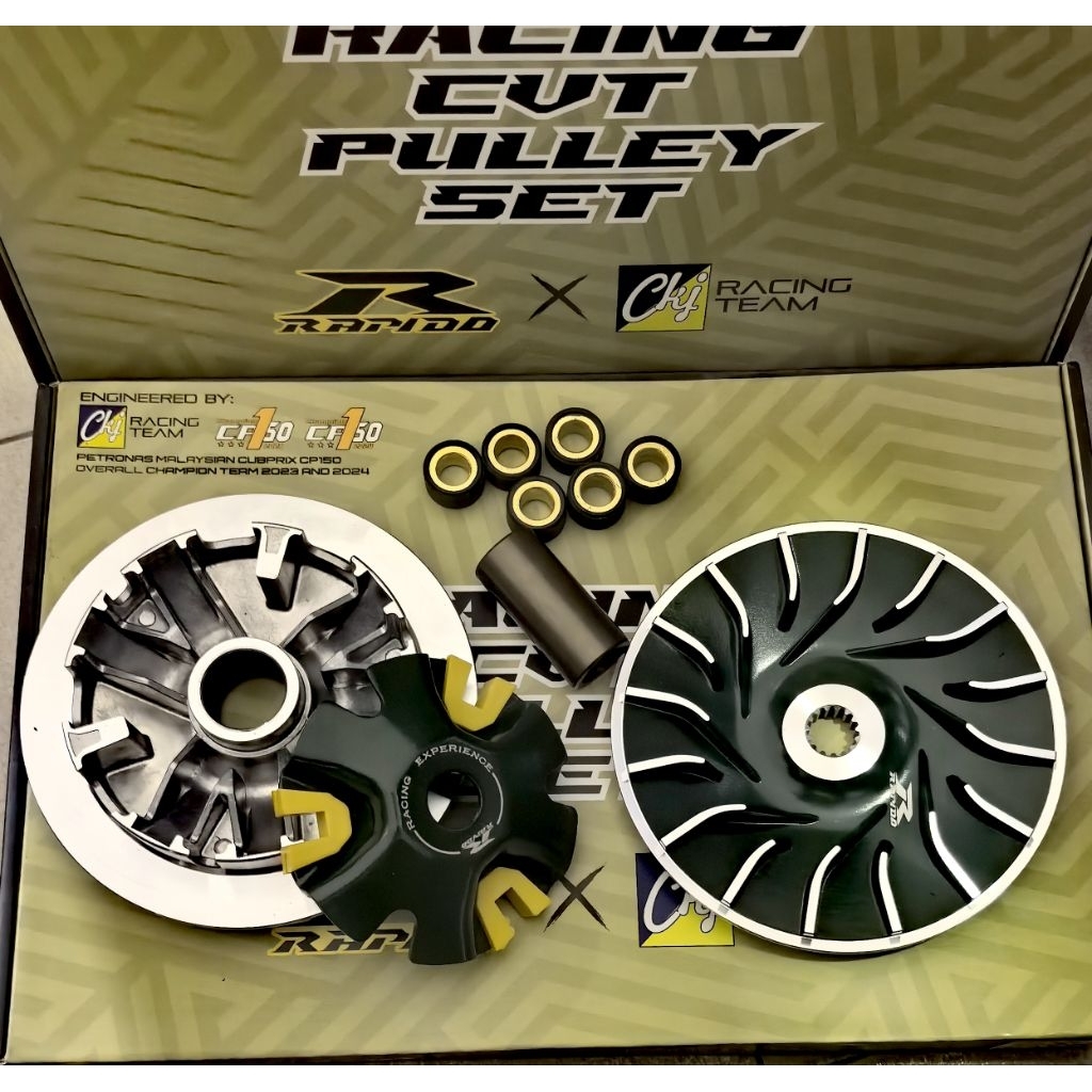 RAPIDO YAMAHA NMAX NVX 155 RACING FRONT CVT PULLEY SET (WITH ULTLA ...