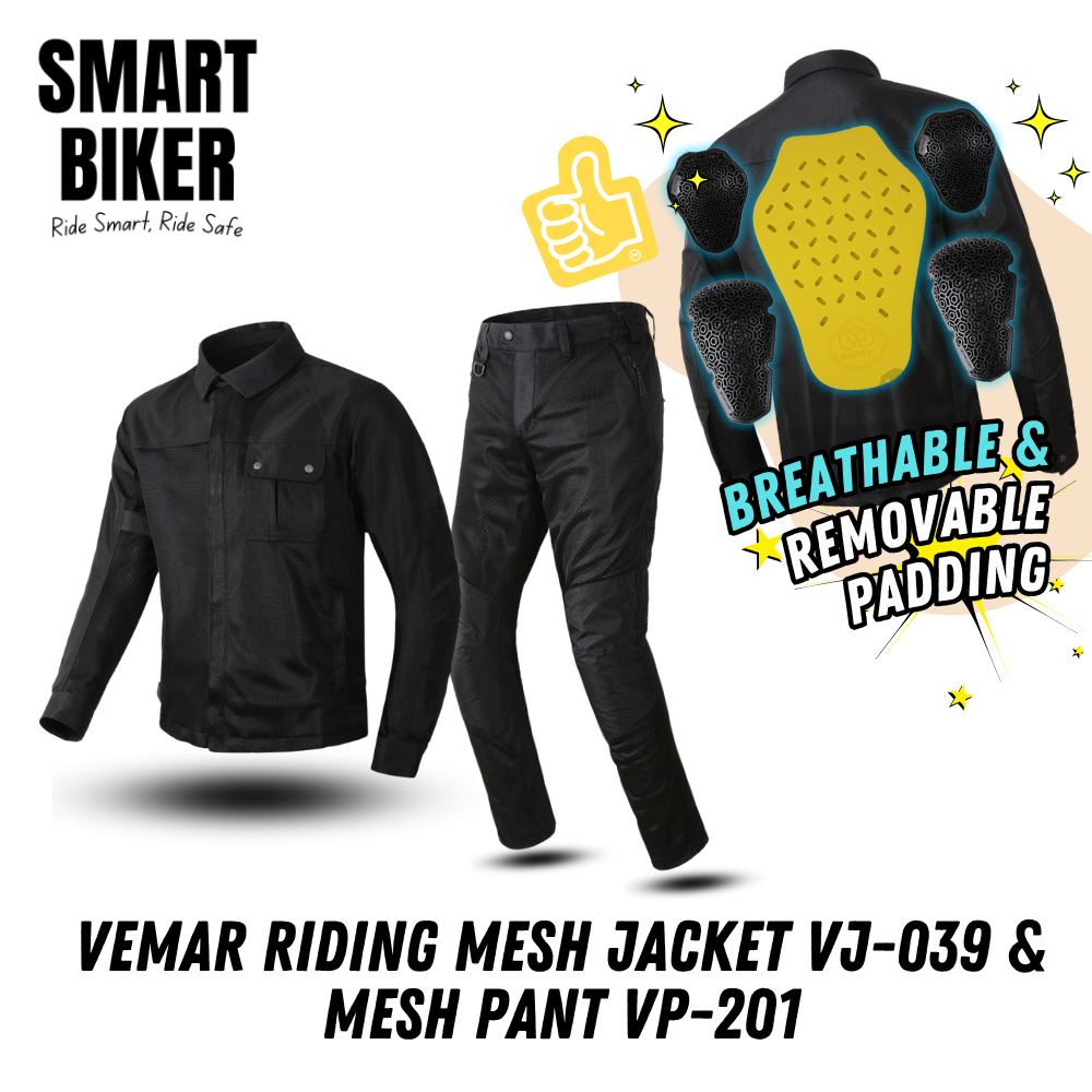 Vemar Riding Mesh Jacket VJ039 & Mesh Pant New Motorcycle Jacket ...
