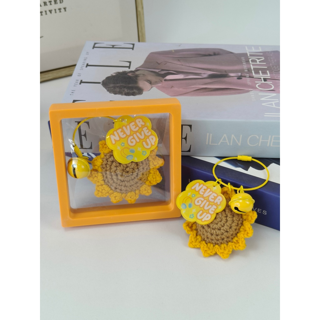 Keychain Bunga Kait Matahari Dalam Bingkai | Hadiah Graduasi & Motivasi ...