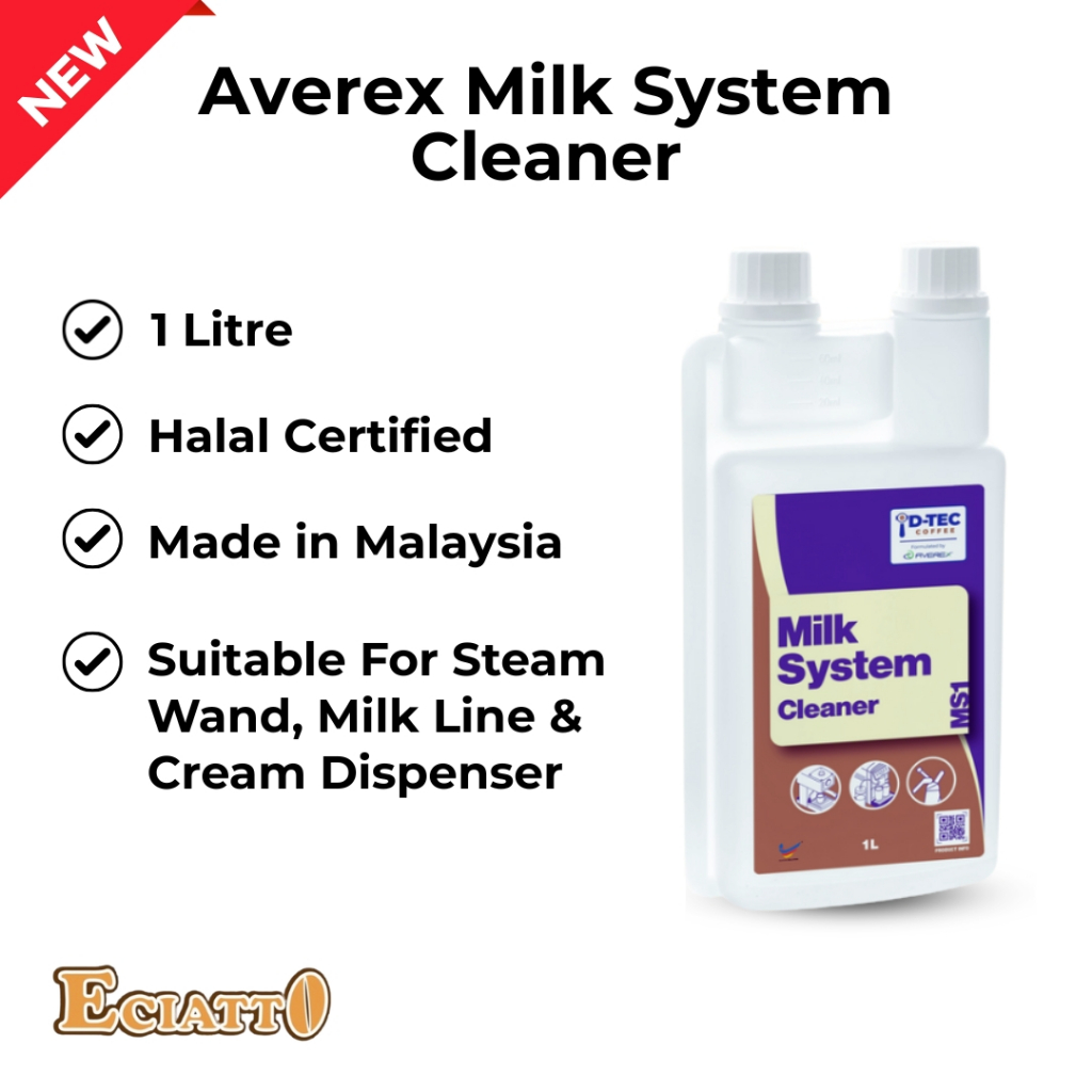 Averex Milk System Cleaner - 1 Litre Frother Coffee Machine Steam Wand ...