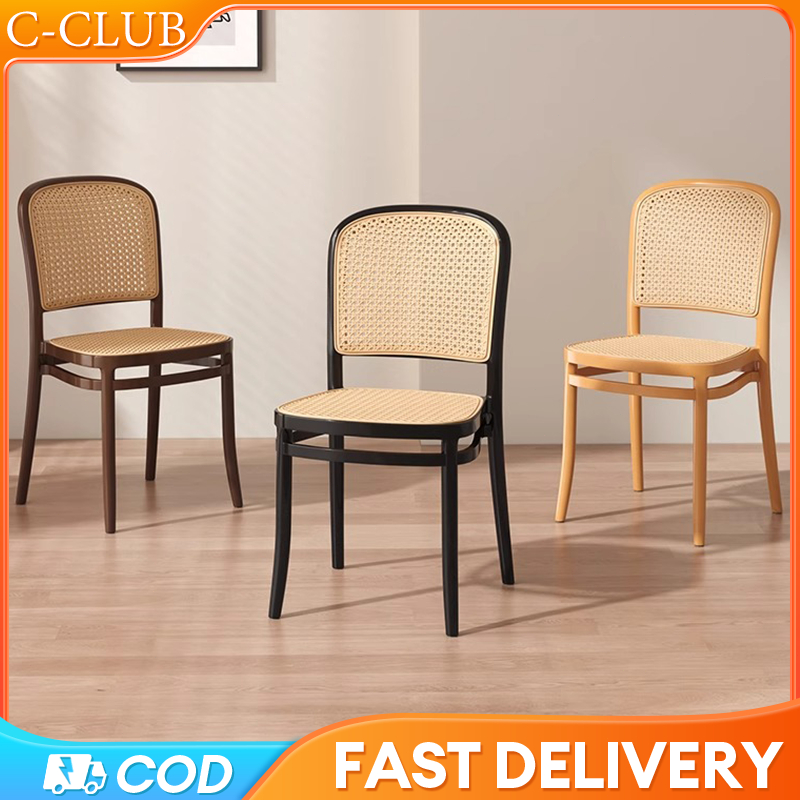 C - Rattan Chair Vine Woven Plastic Solihiya Chair Dining Chair With ...