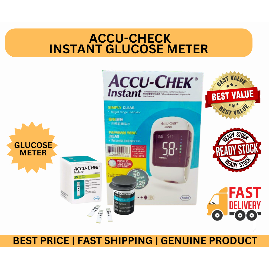 ACCU-CHECK INSTANT METER + 25'S SRIPS + 60'S LANCET | Shopee Malaysia
