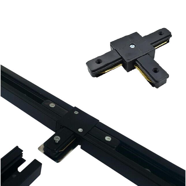 Track Rail Connector T Shape Track Light Joint Black/ White | Shopee ...
