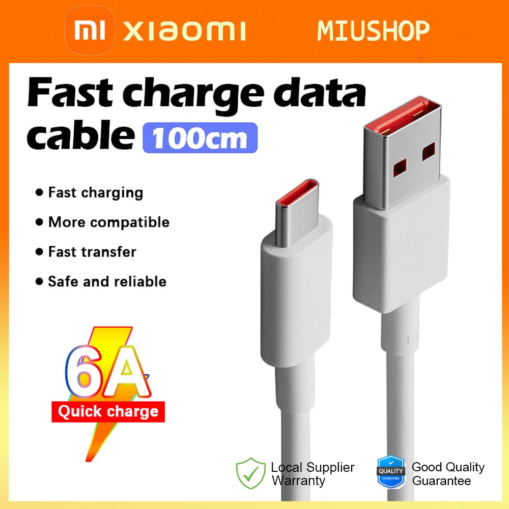 Xiaomi 6A USB Type C Charging Cable Fast Charging Data Cable for Mi11 ...