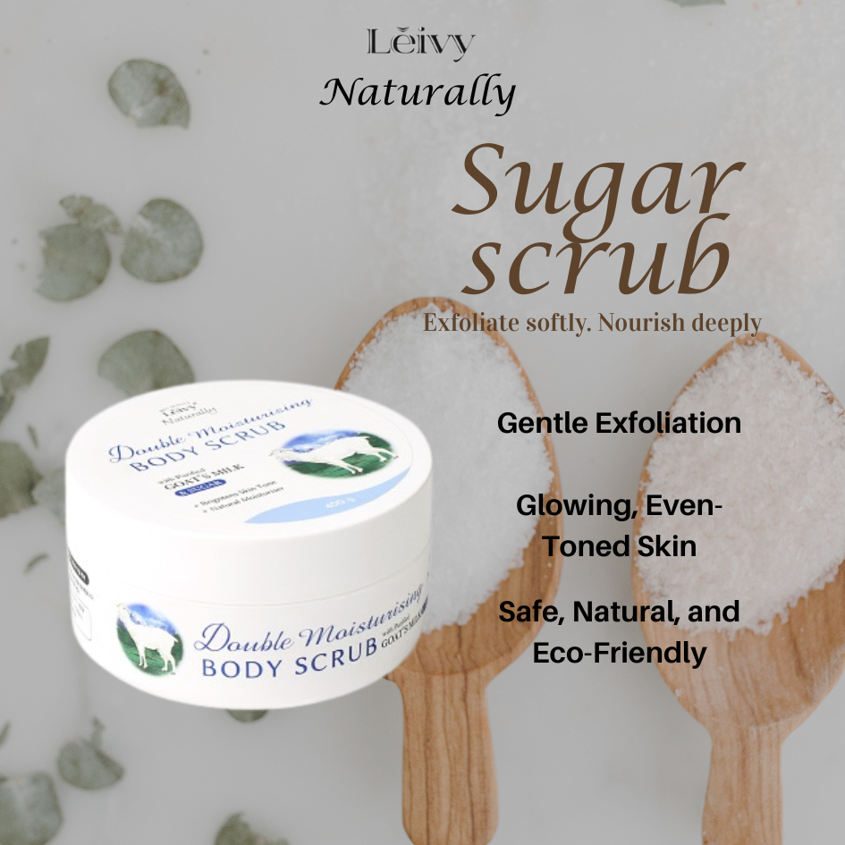 Leivy Naturally Double Moisturising Body Scrub with Goat's Milk & Sugar ...