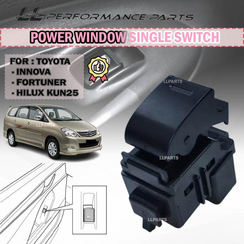 Toyota Hilux Kun25 / Fortuner / Innova TGN40 Power Window Single Switch ...