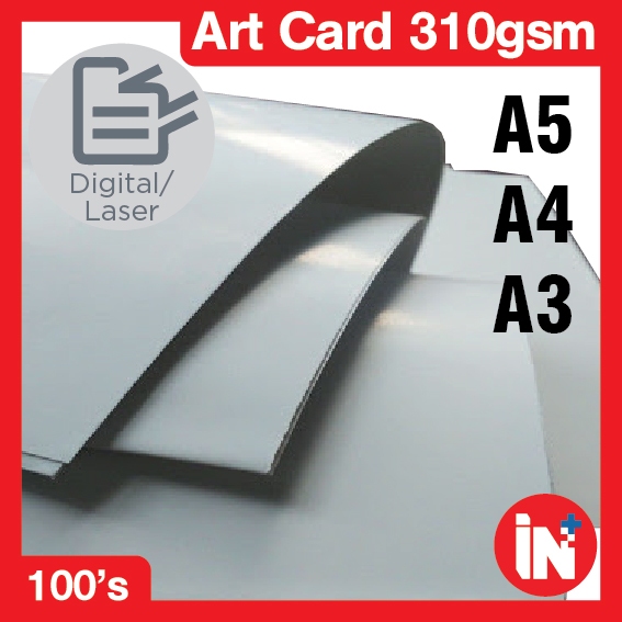 Art Card 310gsm - 100pc A5/A4/A3/A3+ Gloss Coated Card for Print Book ...