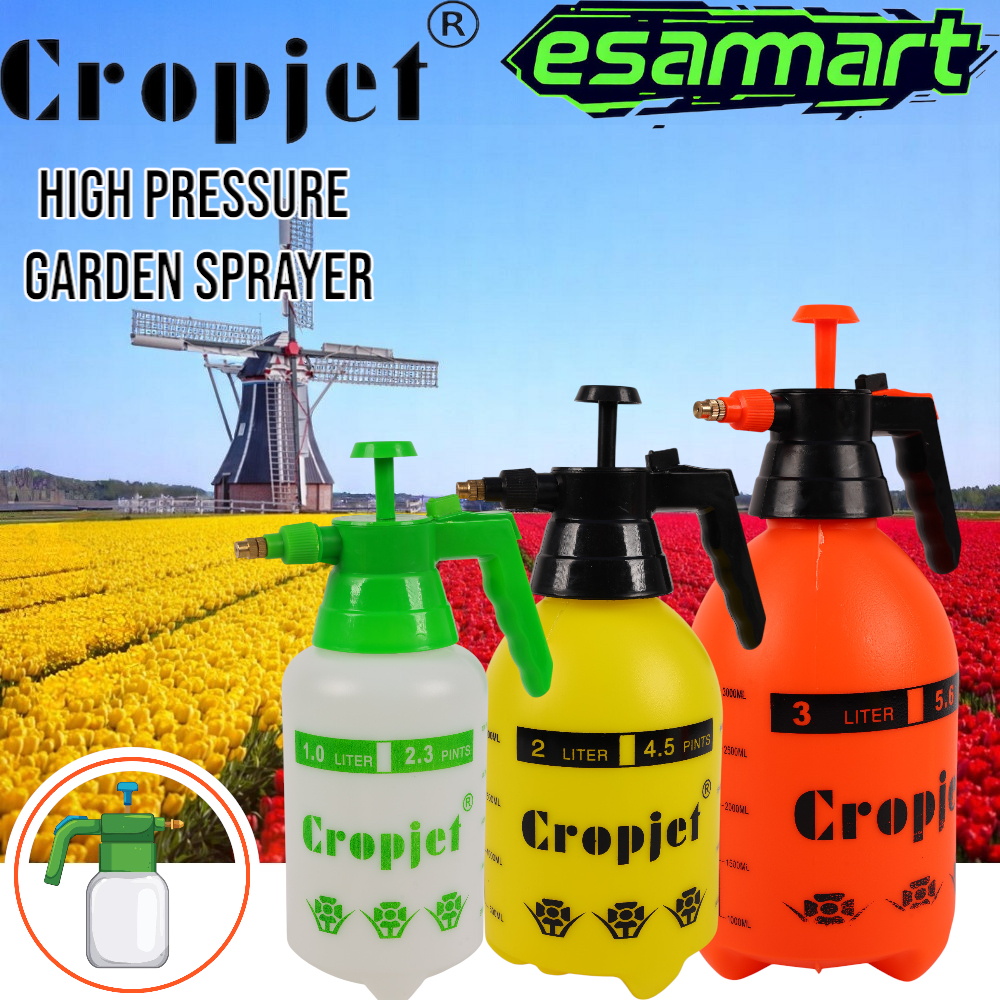 CROPJET 1L/2L/3L Brass Nozzle Pressure Garden Sprayer Garden Pam Racun ...