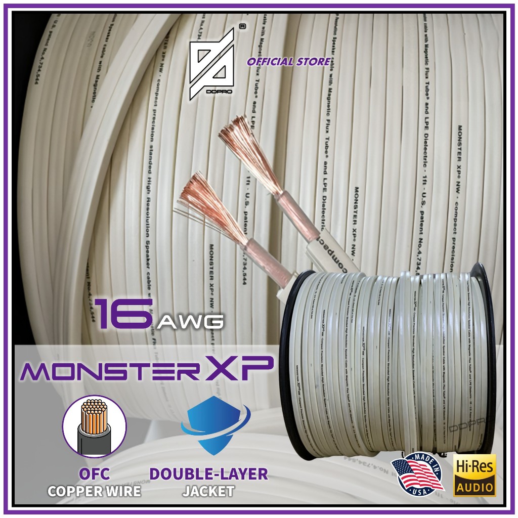 Monster XP 16AWG Speaker Cable | 1 Meter | 80-Strand OFC Copper | Hi-Fi ...