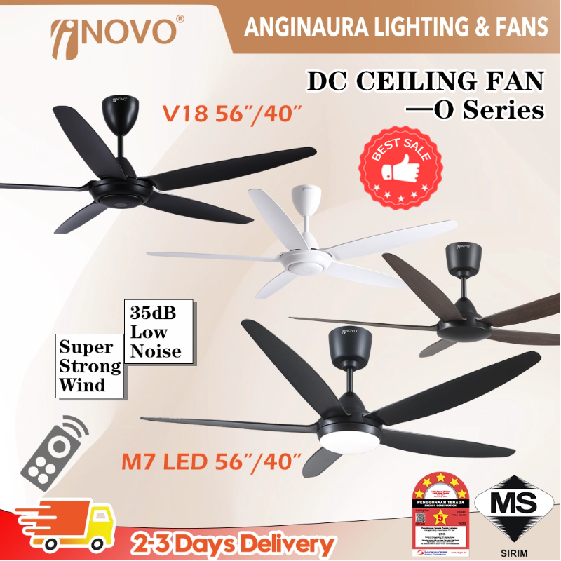 🔥INOVO🔥 V18/M7 DC Ceiling Fan with Light RF-Remote Control 16Speed ...