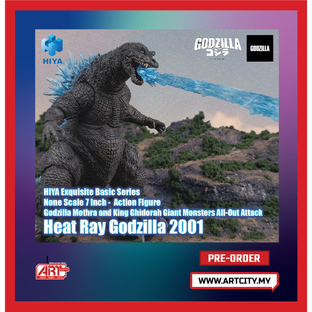 Hiya Toys - Exquisite Basic - Heat Ray Godzilla - Godzilla 2001 - Giant ...