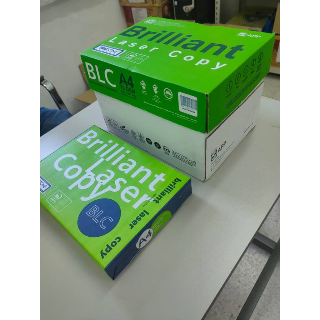 💯 5 pack Cost ~Brilliant Laser Copy BLC A4 Paper / Kertas A4 70gsm 500 ...