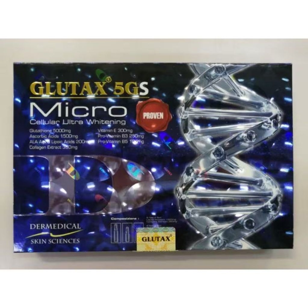 glutax 5gs 1 box 6 set for skin whitening co Q10 | Shopee Malaysia