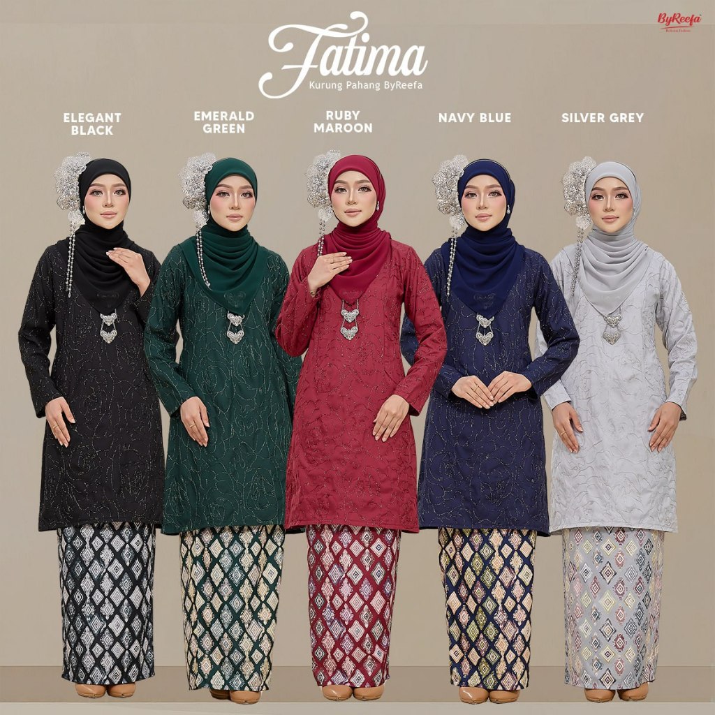 ByReefa | Kurung Pahang FATIMA | Material Soft Cotton + Sulam Ring ...
