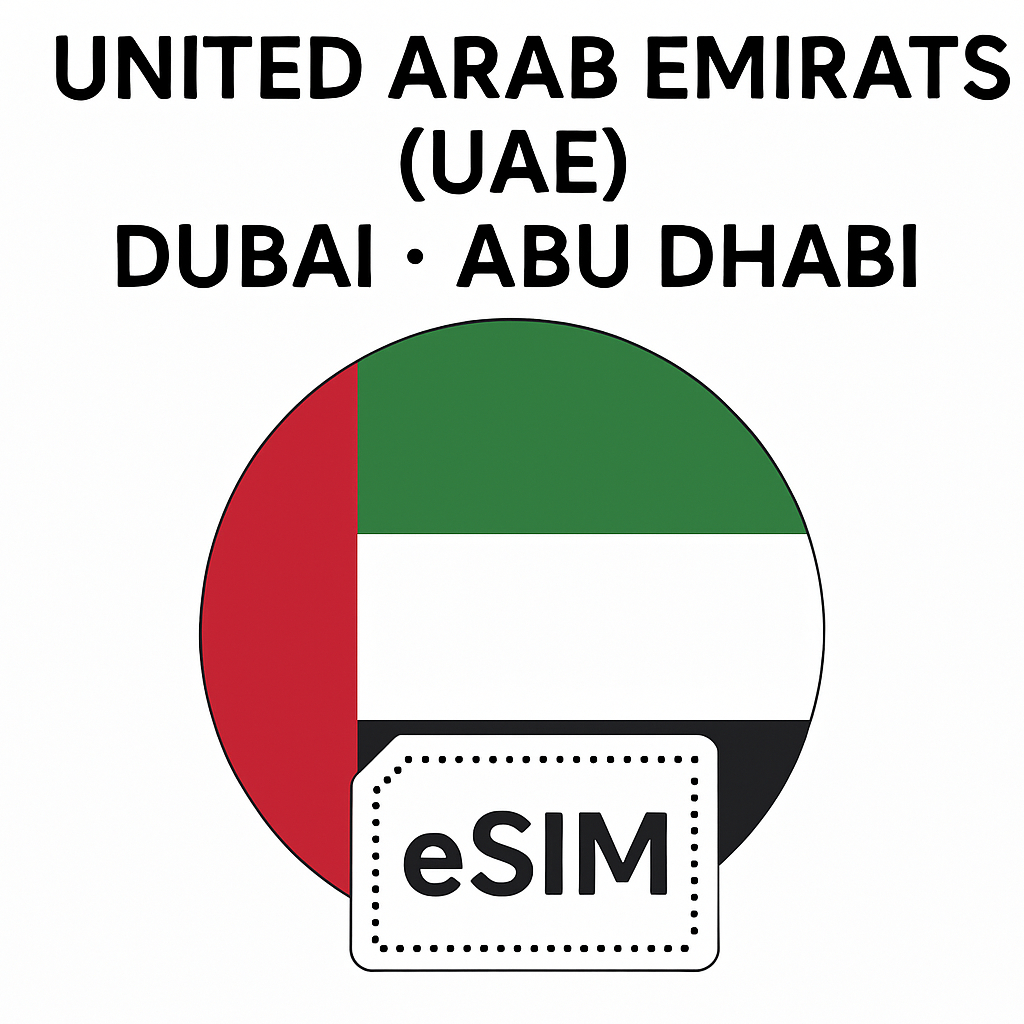 UAE Dubai Abu Dhabi Travel Sim Unlimited Data (eSIM) | Shopee Malaysia