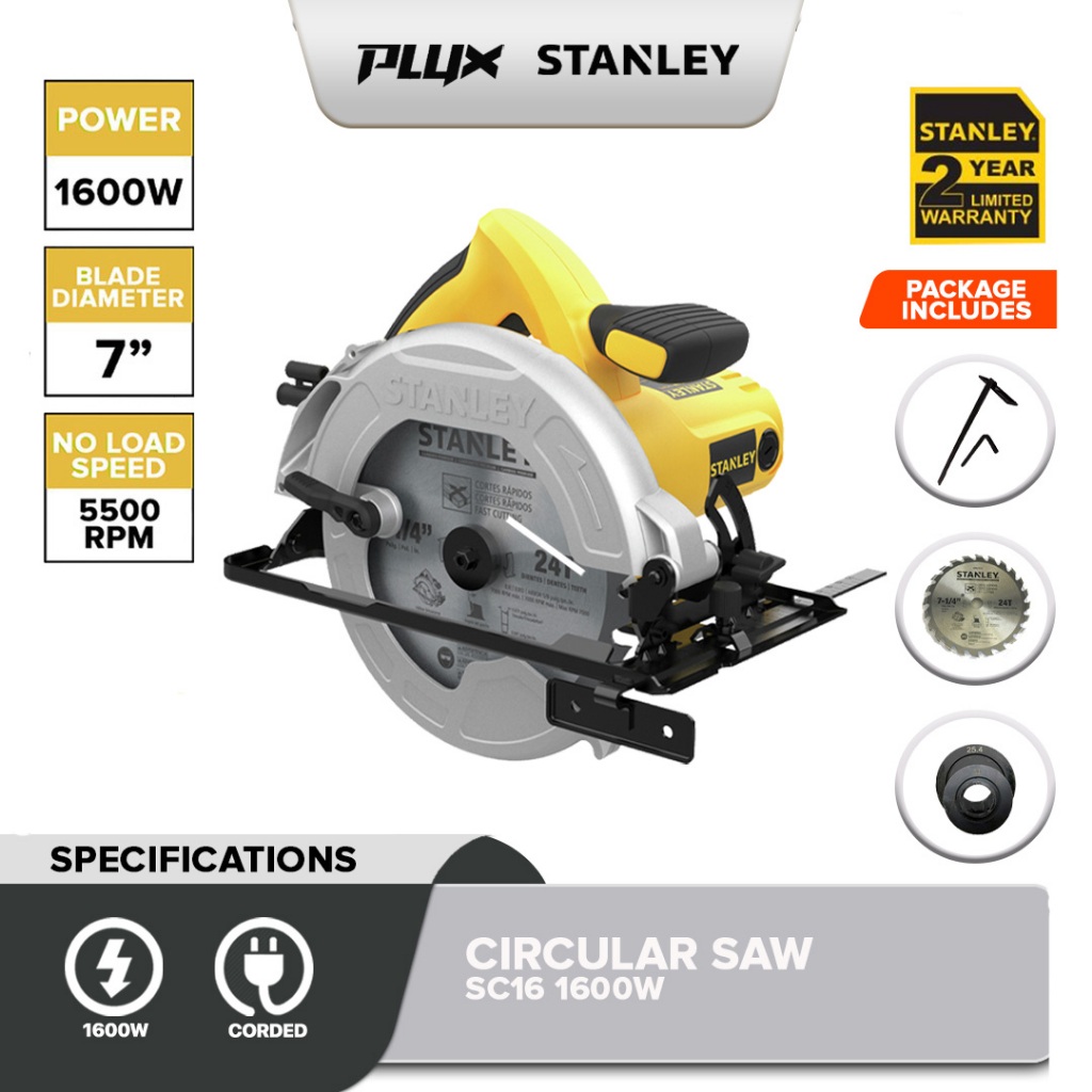 STANLEY SC16-XD 1600W 7inch 185mm Circular Saw ( SC16 ) | Shopee Malaysia