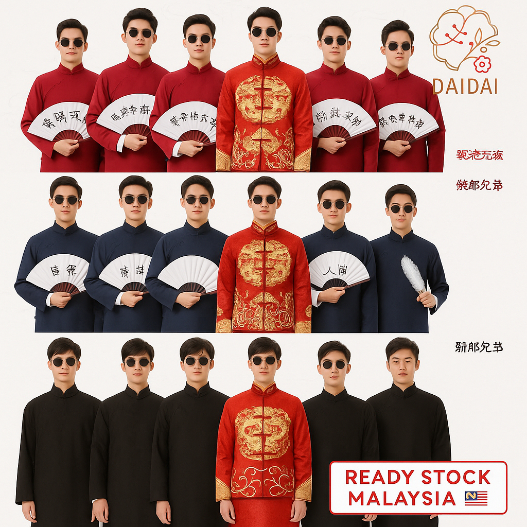 daidai Chinese Traditional Wear Kung Fu Costume Samfu Suit Groom ...