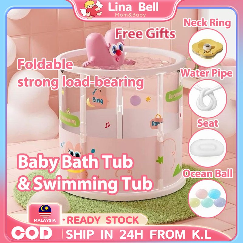 Kids Bath Bucket Tub Baby Swimming Bucket Household Foldable Newborn ...