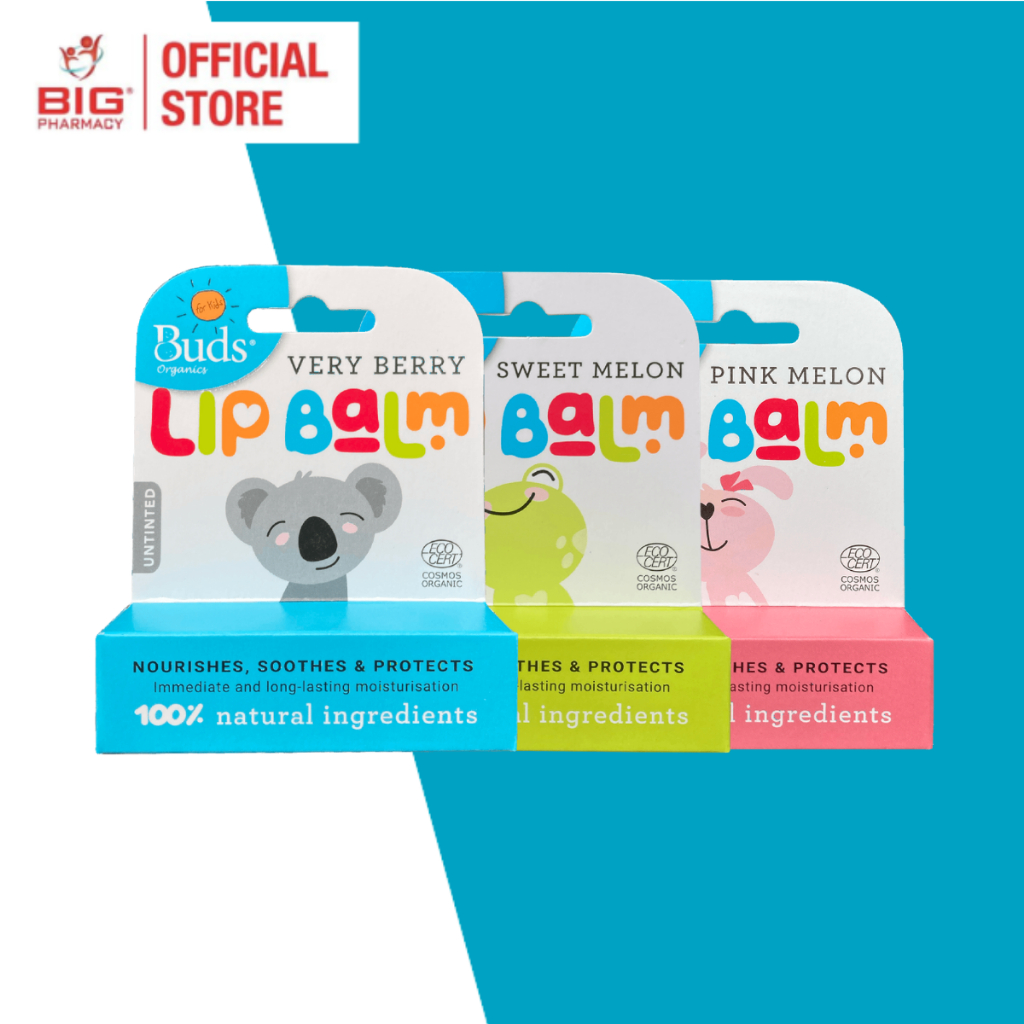 BUDS LIP BALM 1.6G ( PINK MELON / SWEET MELON / VERY BERRY) | Shopee ...