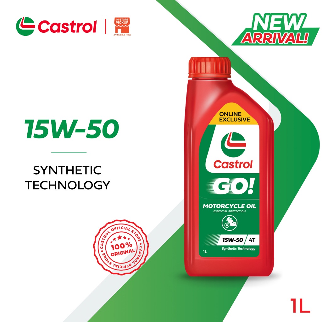 Castrol GO ! 4T 15W-50 (1L) Minyak Enjin Motosikal Eksklusif Teknologi ...