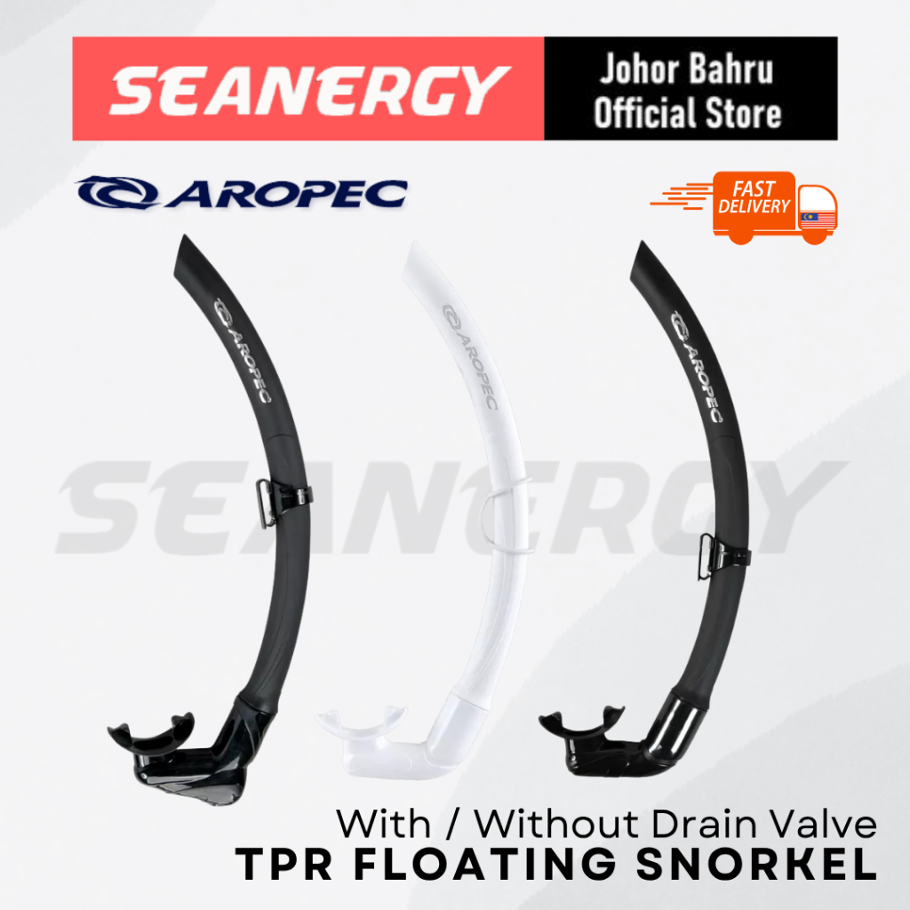AROPEC Soft Tube Floating Snorkel for Freedive Free Dive Free Diving ...