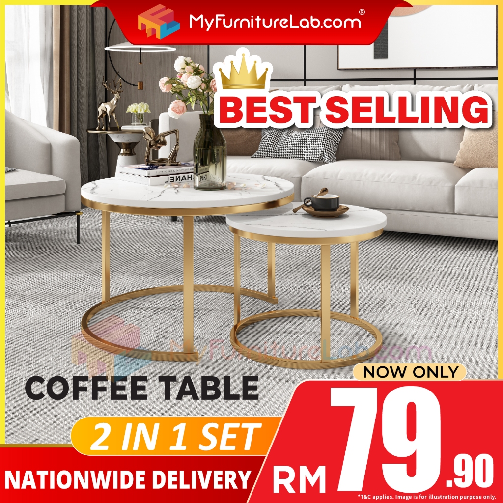 【STOK TERSEDIA】𝐌𝐘𝐅𝐔𝐑𝐍𝐈𝐓𝐔𝐑𝐄𝐋𝐀𝐁®: ITALY Meja Kopi Meja Kopi Ruang Tamu ...
