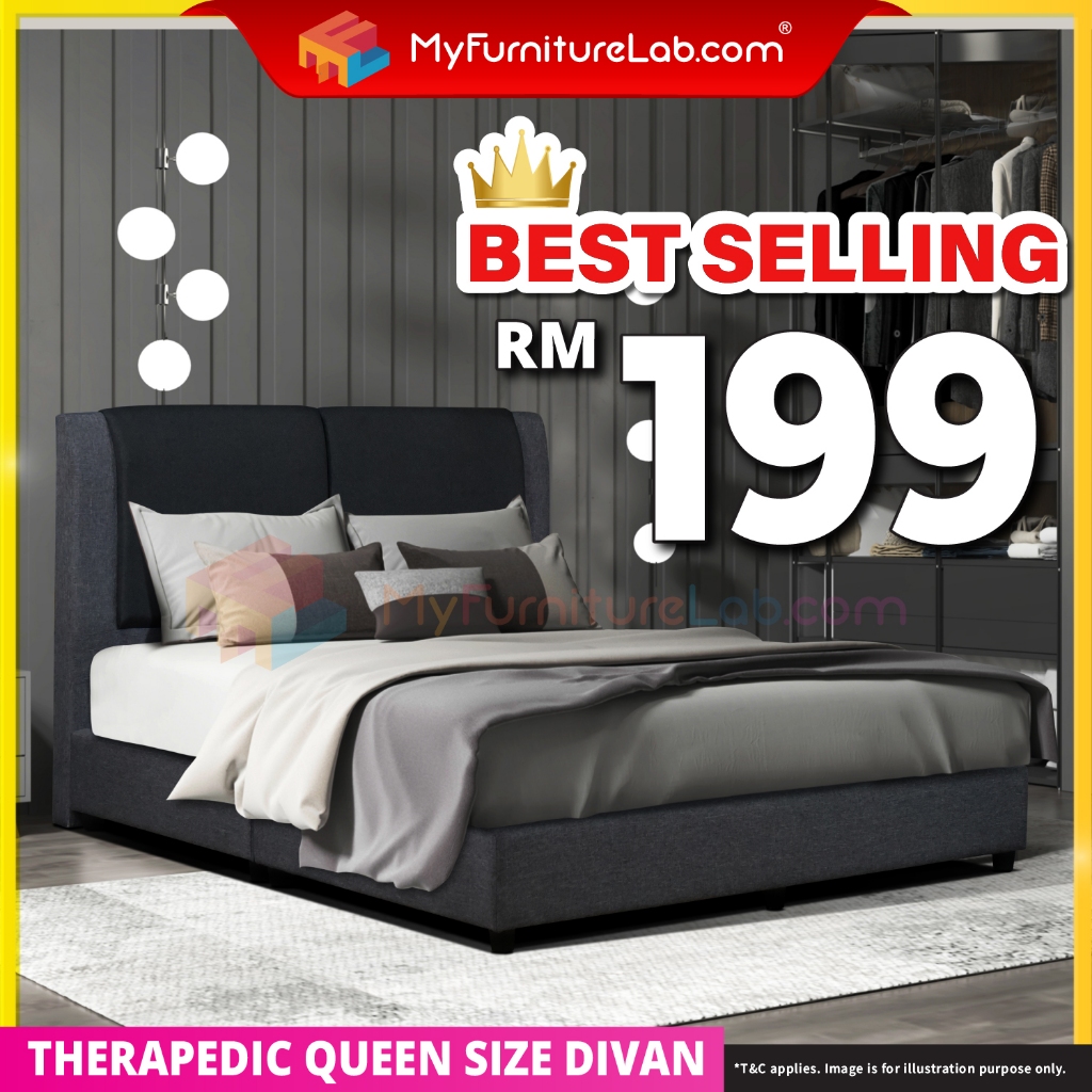 【READY STOCK】𝐌𝐘𝐅𝐔𝐑𝐍𝐈𝐓𝐔𝐑𝐄𝐋𝐀𝐁®: THERAPEDIC Queen Size Divan Queen bed ...