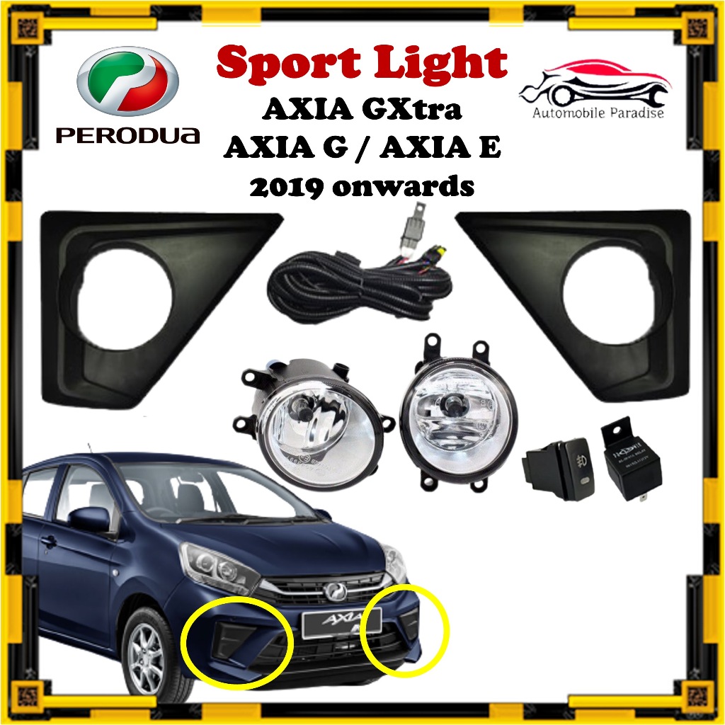 Perodua Axia - Fog Lamp / Sport Light / Lampu Kabus ( Axia Gxtra Axia G ...