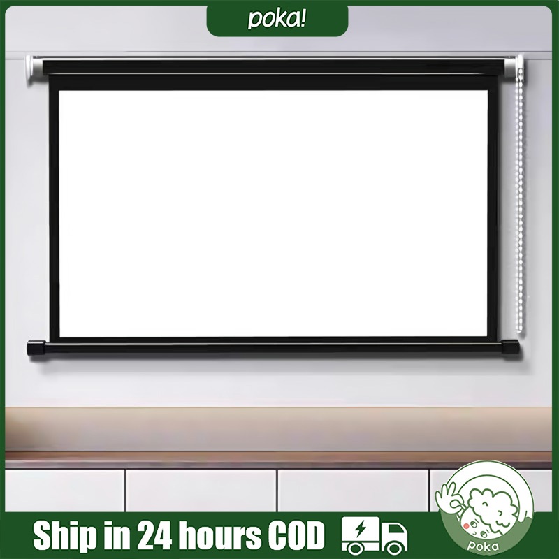 Skrin Projektor Projector Screen 3D 4K LCD Layar Projector Screen ...