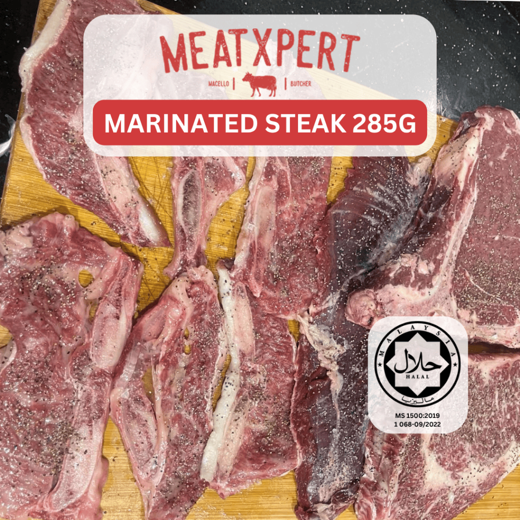 Marinated Beef Steak MEATXPERT 285g | Daging Stik Perap Halal | Red Hot ...