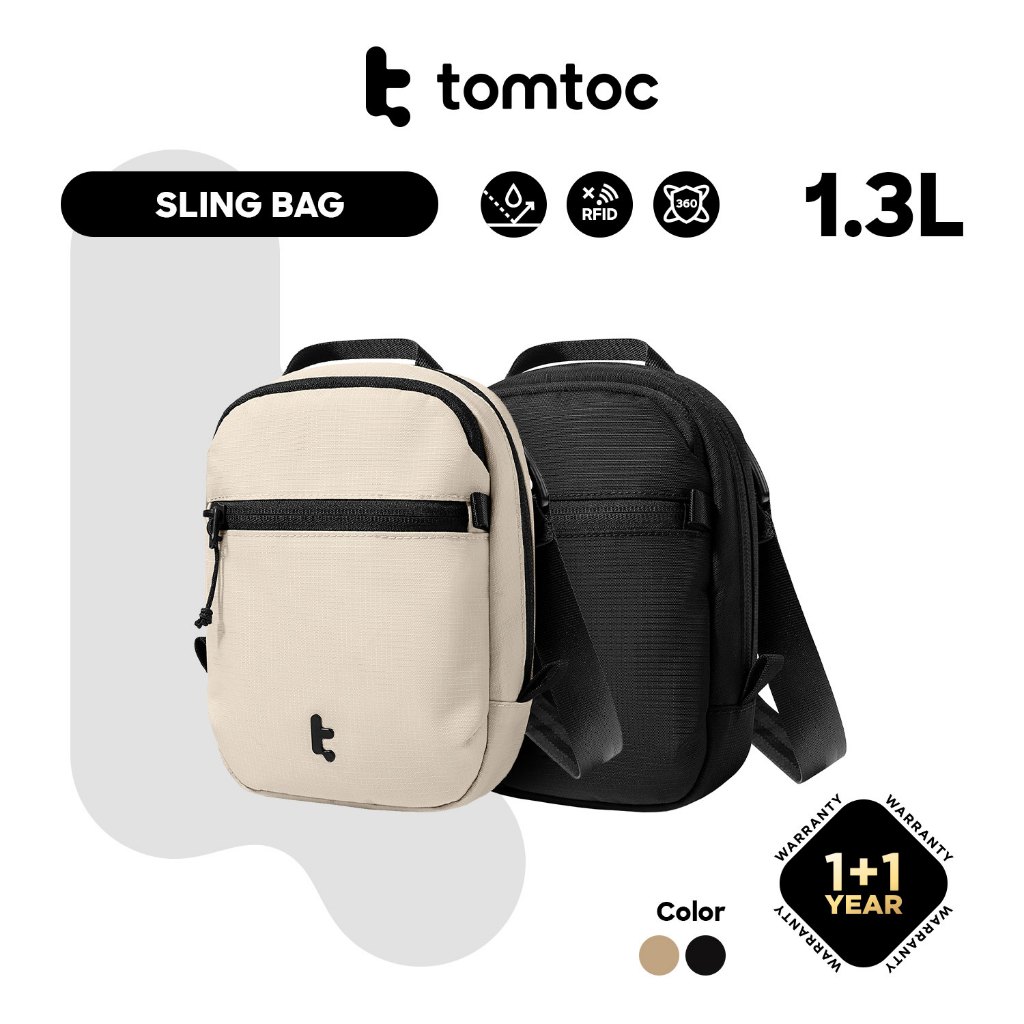 tomtoc T37 Travel Crossbody Bag RFID Protection Unisex Sling Bag ...