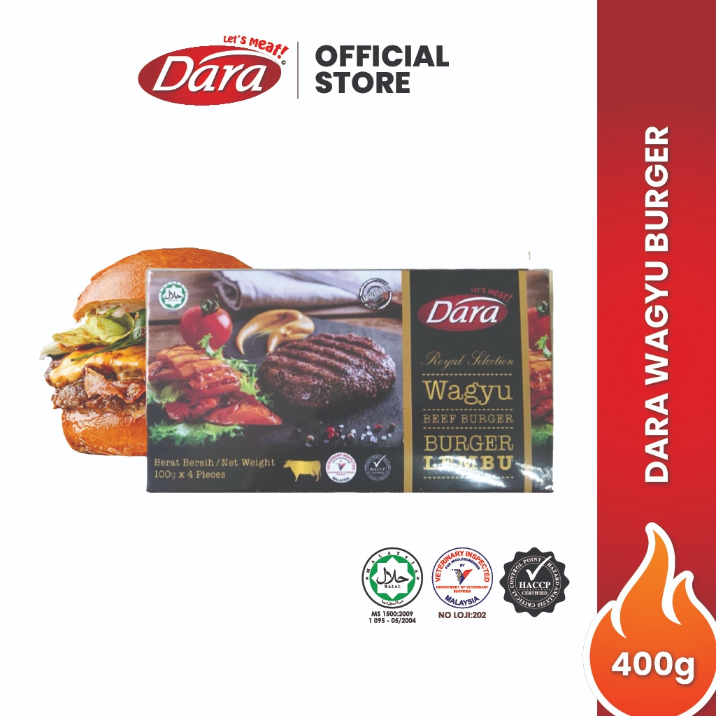 Dara Wagyu Beef Burger | Burger Daging Lembu Wagyu 400g (4 x 100g ...