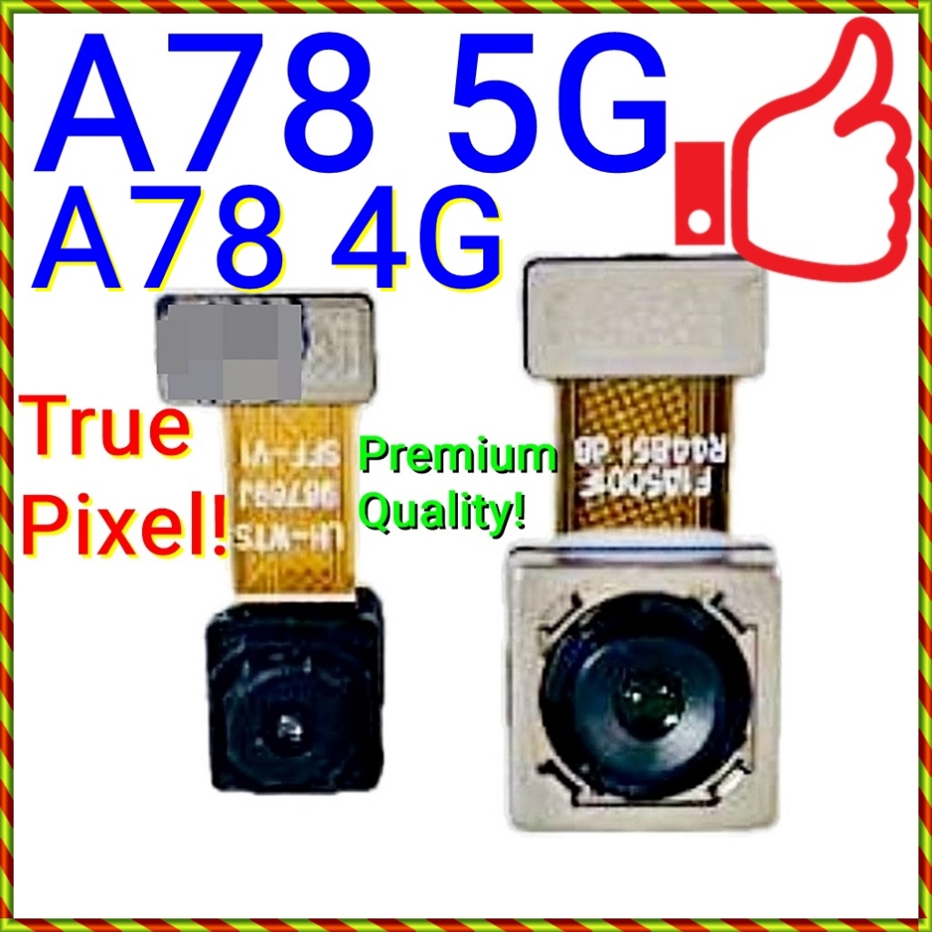 (True Pixel) NEW ORI Selfie Front /Back Rear Main Camera Lens Ribbon Oppo A78 5G / 4G / CPH2483 ...