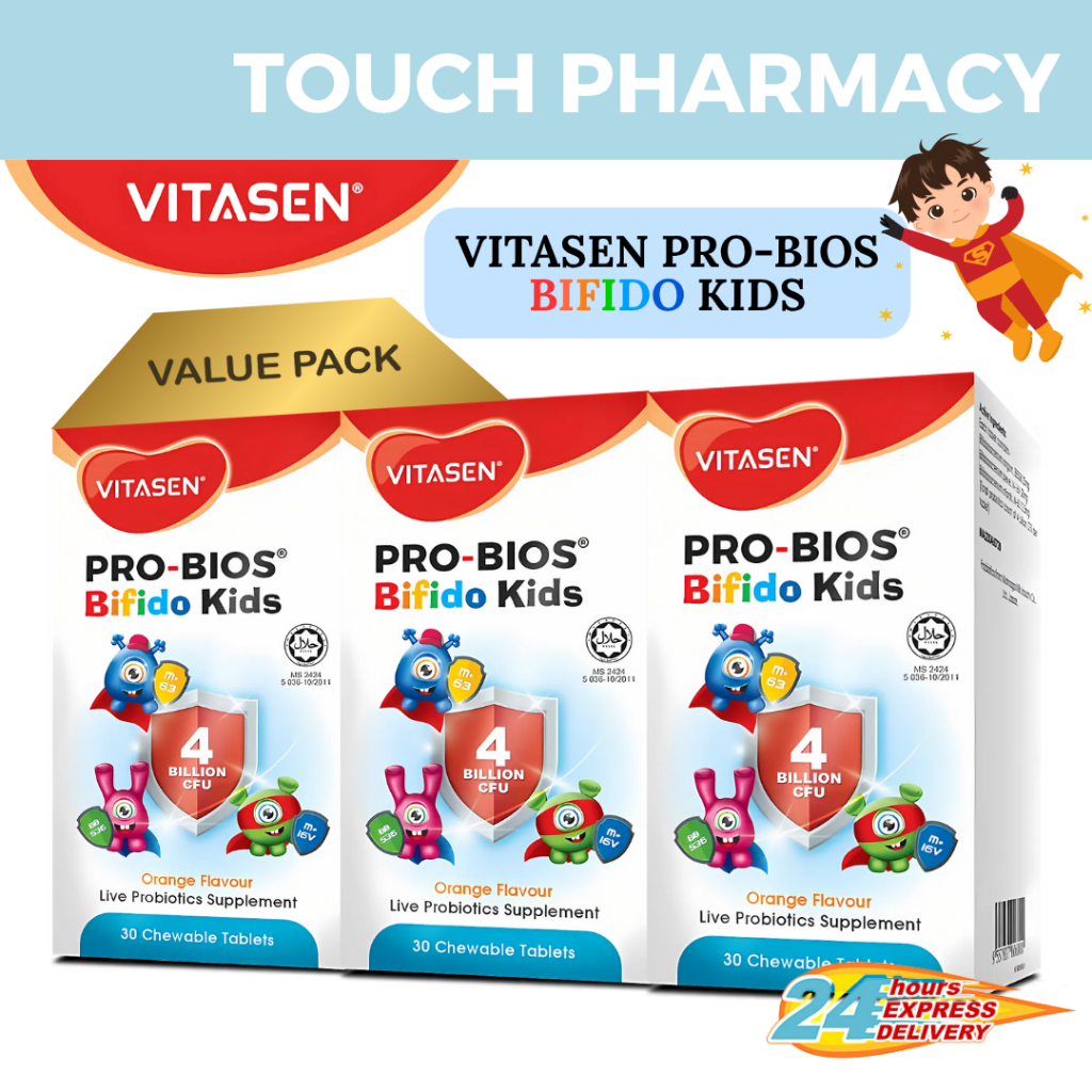 VITASEN [ VALUE PACK ] PRO-BIOS Bifido Kids Probiotics Chewable Tablet ...