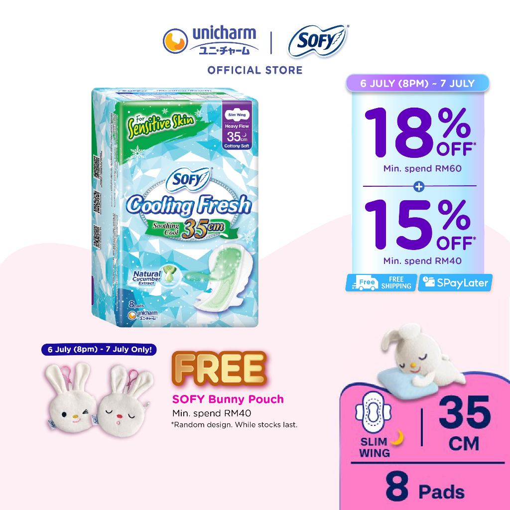 Sofy Cooling Fresh Cucumber Night Slim Wing 35cm x 8 Pcs | Shopee Malaysia
