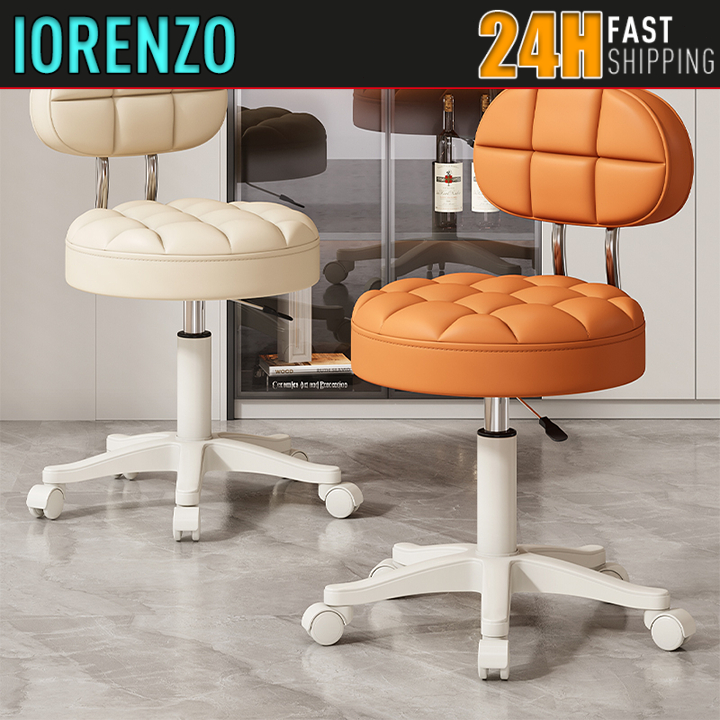 Adjustable Height Pouf Low Stool Rotating Stool Beauty Chair Salon ...