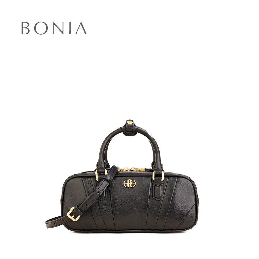 Bonia Black Everyday Croissant Satchel Bag | Beg Satchel | Shopee Malaysia