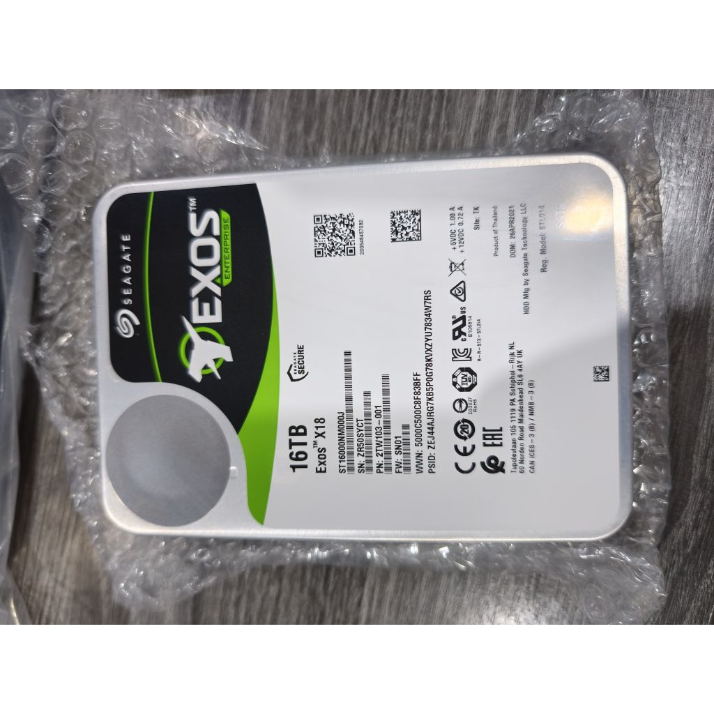 USED SEAGATE EXOS X18 16TB WESTERN DIGITAL WD DC HC550 HDD HARDDISK 3.5 ...