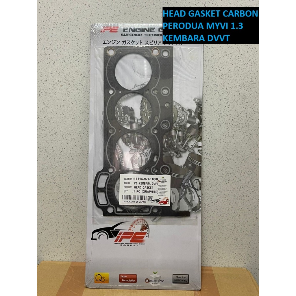 CYLINDER HEAD GASKET (CARBON) PERODUA MYVI 1.3 KEMBARA DVVT AVANZA 1.3 ...