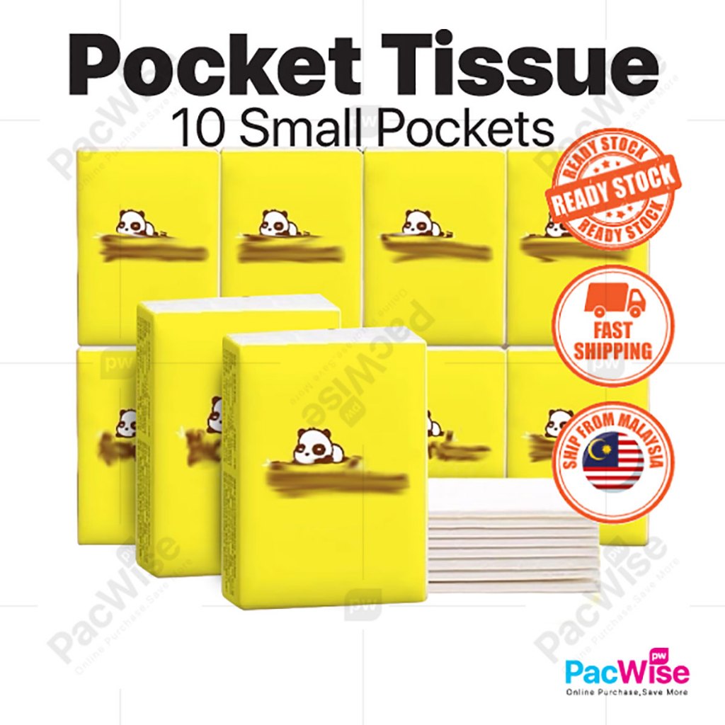 Pocket Tissue 3 Ply (8s x 10 Packs)Bambooloo - Travel Tissue Mini Pack ...