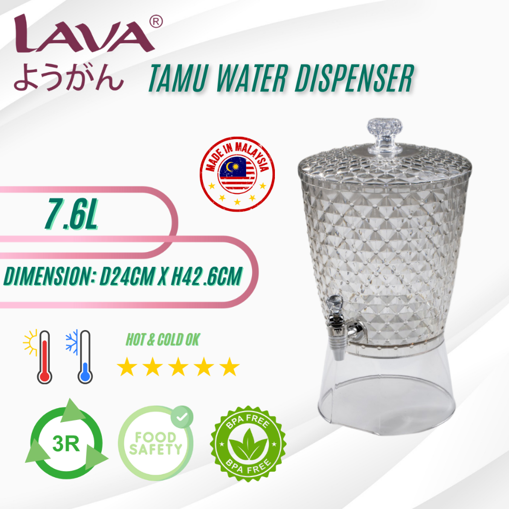 IRUMA x LAVA TAMU Water Dispenser Kristal 7.6L | Balang Air Akrilik BPA ...