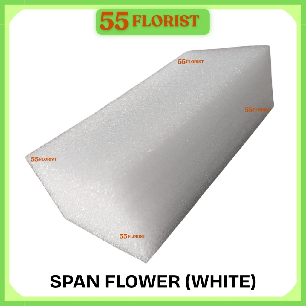 WHITE SPONGE SPAN BUNGA PUTIH FLOWER DRY KERING FOAM FOM GABUS BUNGA ...