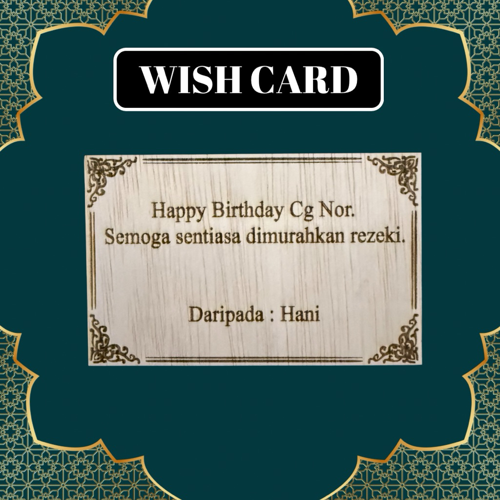 Wish Card Ucapan Custom Rehal Al-Quran | Shopee Malaysia