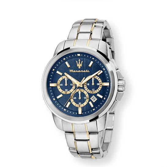 [2 Years Warranty] Maserati Men's Quartz WatchSuccesso 44mm Blue Dial ...