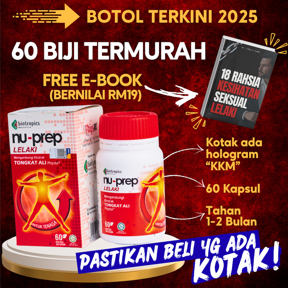 LATEST🔥 Nu Prep Lelaki (60 Kapsul) [Tongkat Ali, Nuprep, Mens Formula ...
