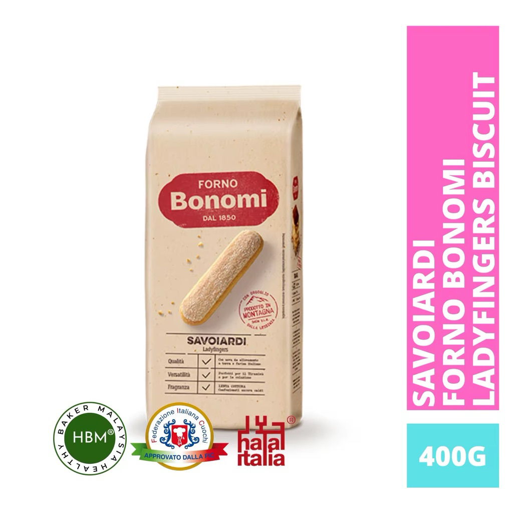 Savoiardi Forno Bonomi Ladyfingers Biscuit (Italy) 400g / Classic Lady ...