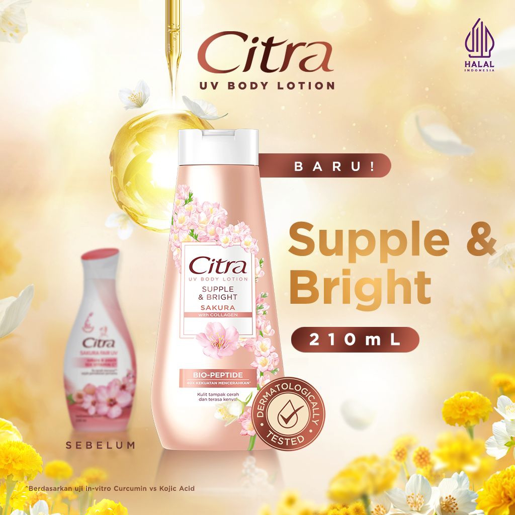 CITRA SUPPLE & BRIGHT SAKURA 210ML | Shopee Malaysia
