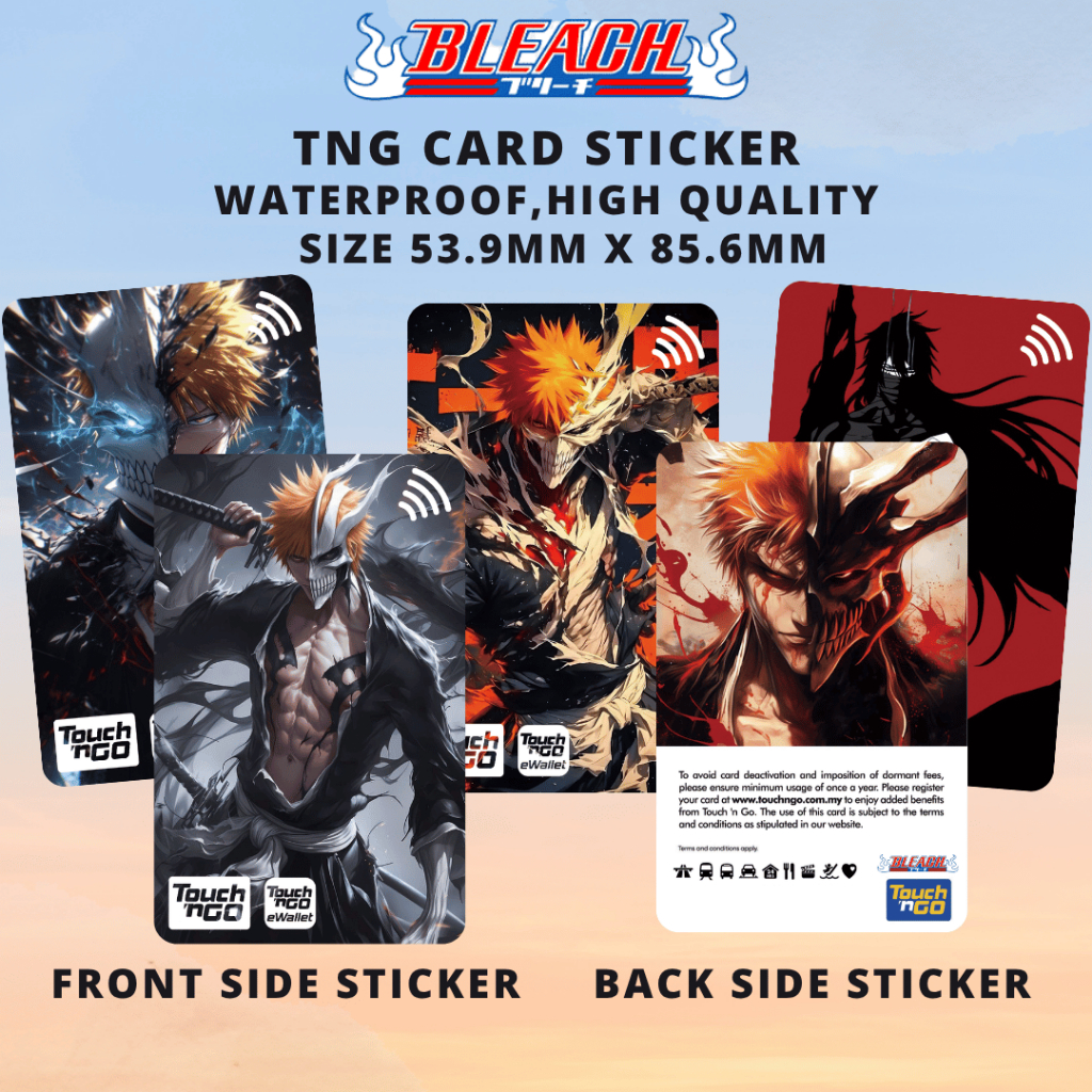 Bleach Kurosaki Ichigo - Card Sticker/Touch n Go/Access Card and Debit ...
